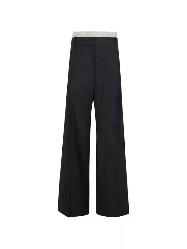 RÓHE Dark Wool Tailored Trousers