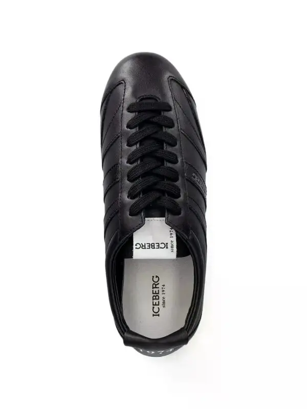 Iceberg Logo Print Panelled Sneakers