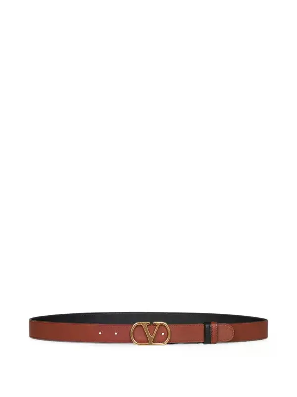 Valentino Garavani Reversible Shiny Calfskin Belt 30mm / 1.2 - Black