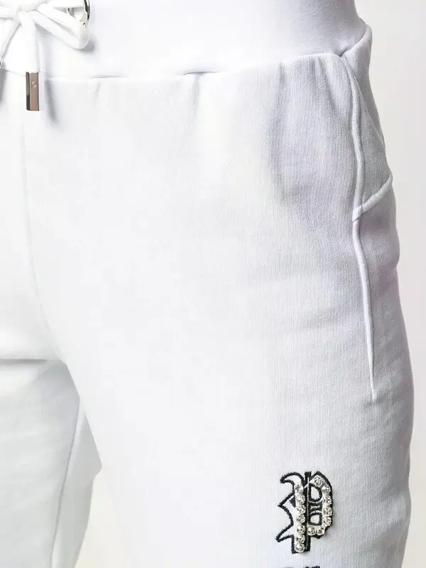 Philipp Plein Crystal Embellished Floral Track Pants
