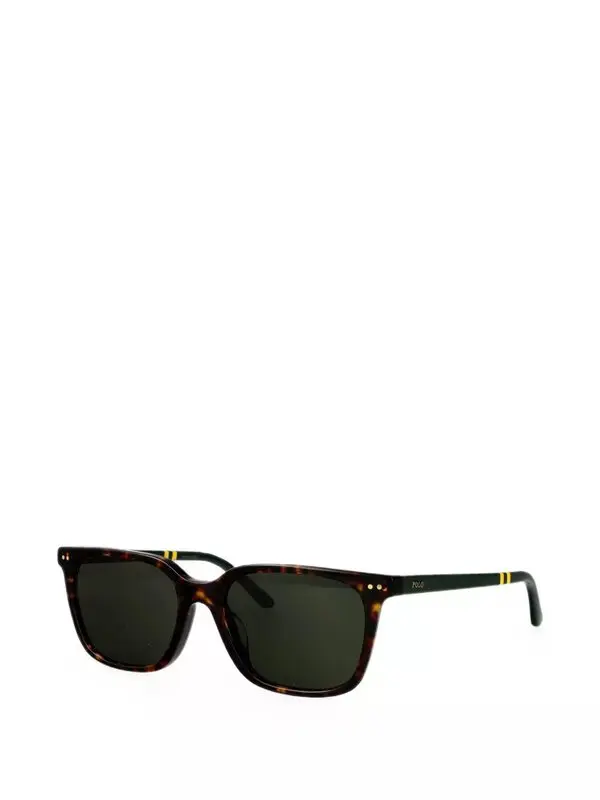 Polo Ralph Lauren Square Sunglasses With Striped Temples