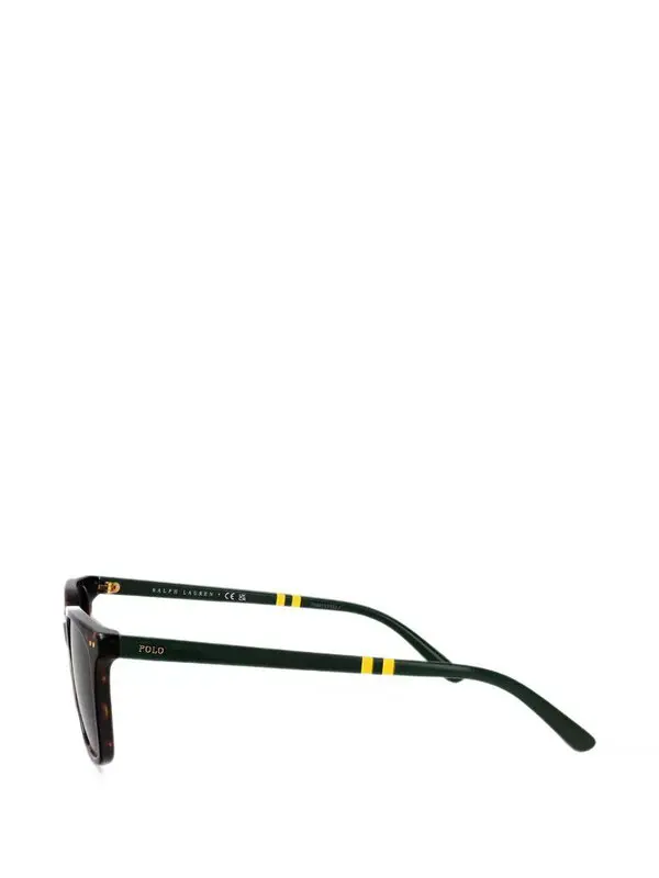 Polo Ralph Lauren Square Sunglasses With Striped Temples
