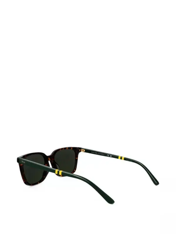 Polo Ralph Lauren Square Sunglasses With Striped Temples
