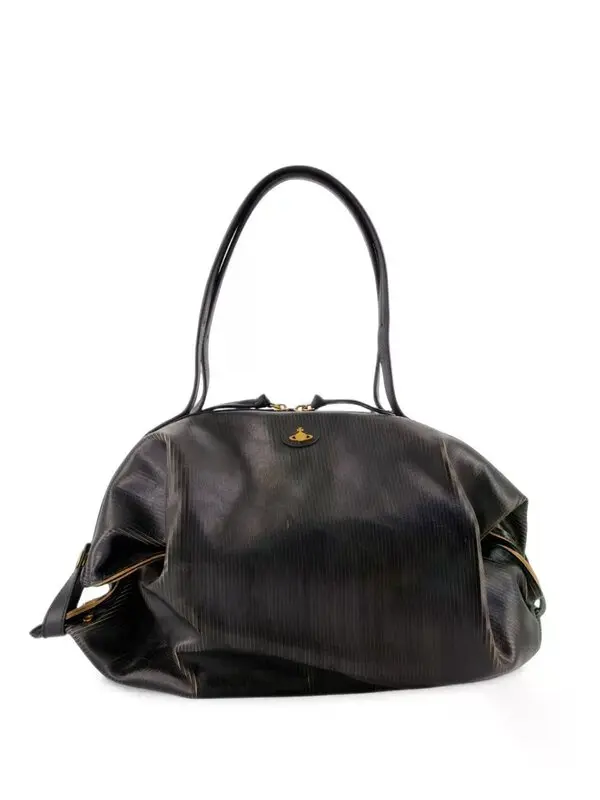 VIVIENNE WESTWOOD Large Mara Embossed Leather Tote Bag