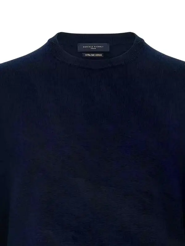 DANIELE FIESOLI Merino Wool Crew Neck Long Sleeve Sweater