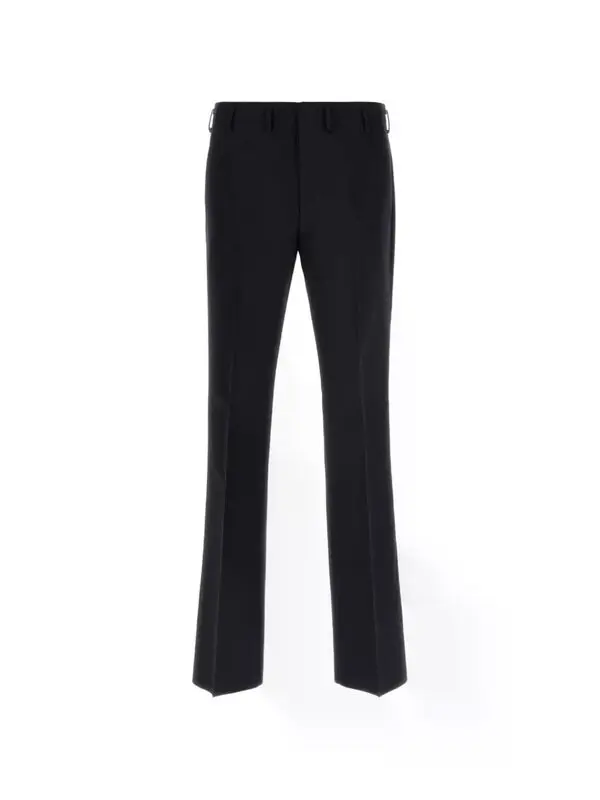Prada Straight-leg Wool Trousers - Black