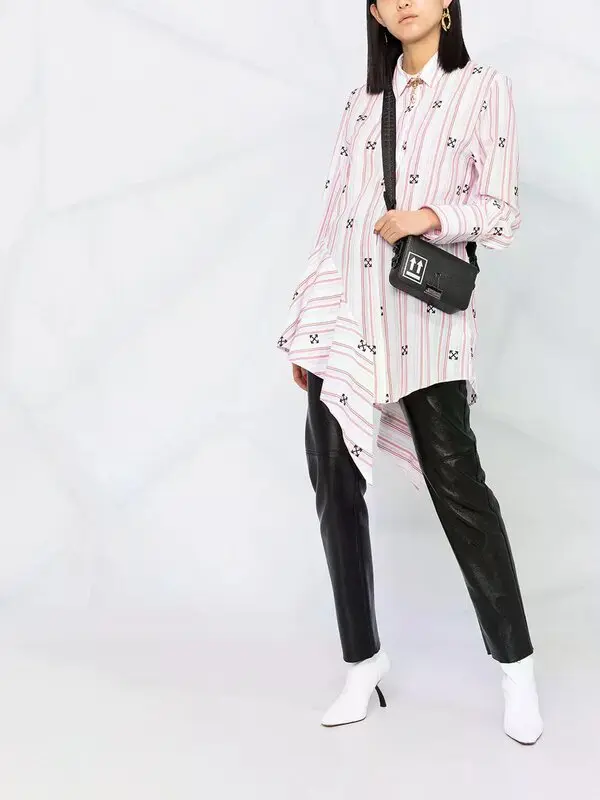 Off-White Asymmetric Arrow Shirt Dress