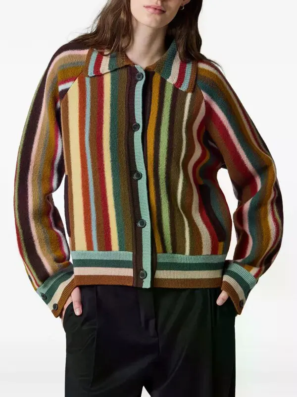 Paul Smith Merino Wool 'signature Stripe' Cardigan