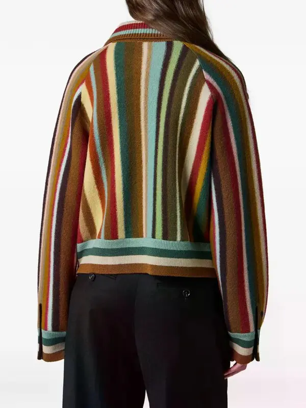 Paul Smith Merino Wool 'signature Stripe' Cardigan