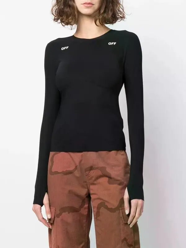 Off-White Logo-print Long-sleeve Top