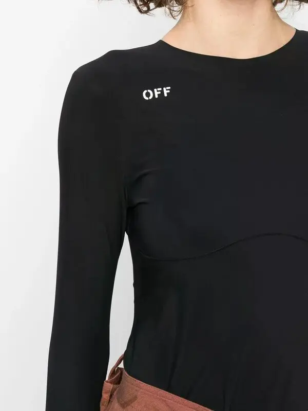 Off-White Logo-print Long-sleeve Top