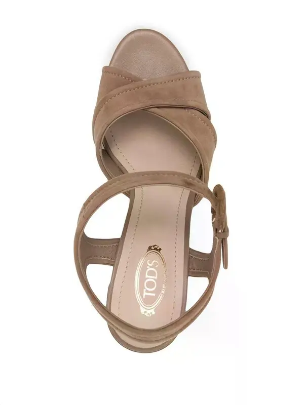 TOD'S Crossover Strap Mid-heel Sandals