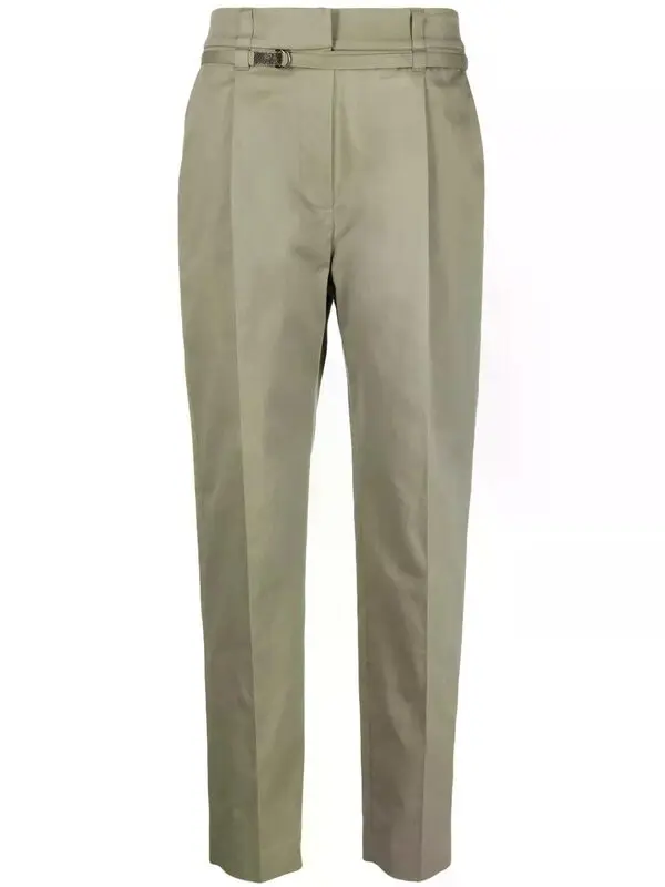 Brunello Cucinelli Belted-waist Tapered Trousers - Green