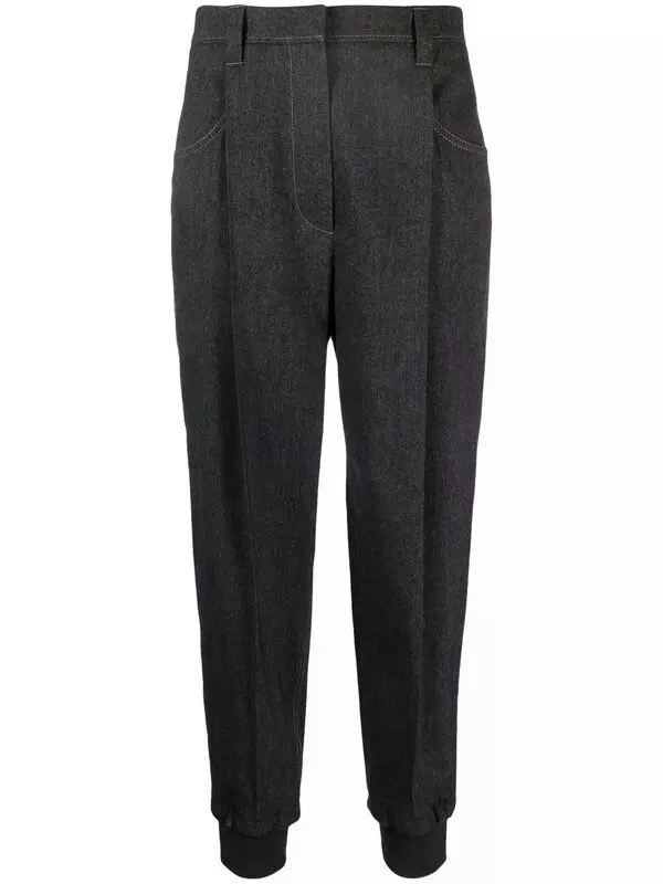 Brunello Cucinelli Tapered-leg Tailored Trousers - Grey