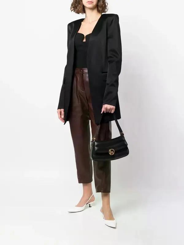 Stella McCartney Faux Leather Straight Leg Trousers