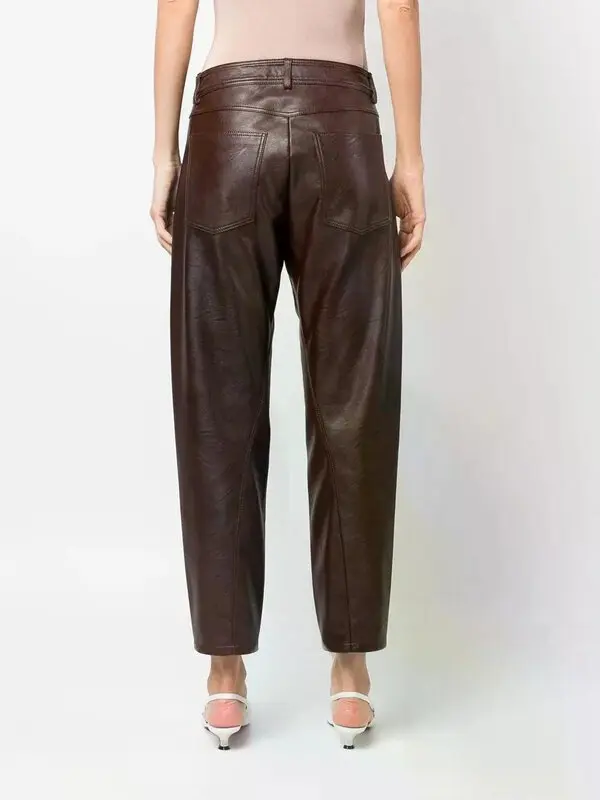 Stella McCartney Faux Leather Straight Leg Trousers