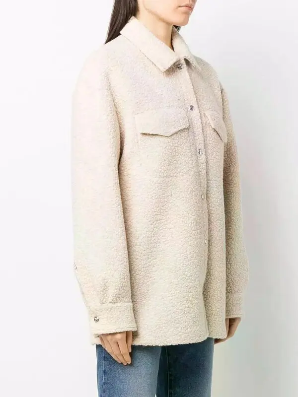 Off-White Long Sleeve Teddy Overshirt