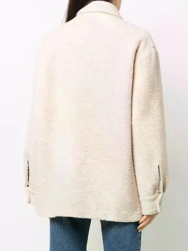 Off-White Long Sleeve Teddy Overshirt