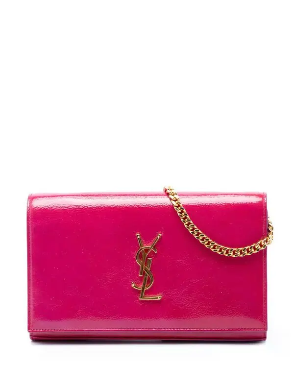 Saint Laurent Patent Monogram Kate Wallet On Chain