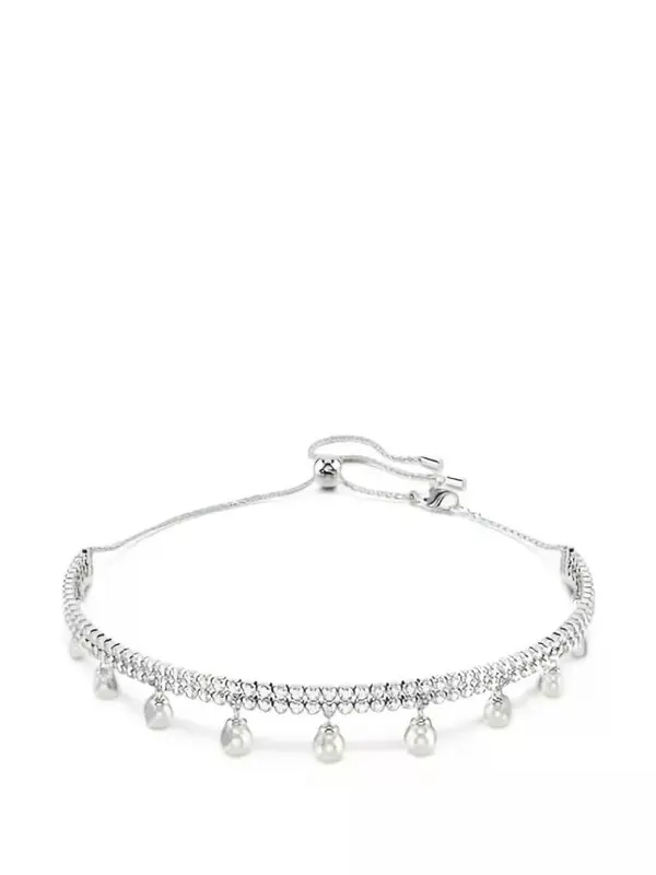 SWAROVSKI X Ariana Grande Crystal-embellished Pearl-drop Necklace - Silver