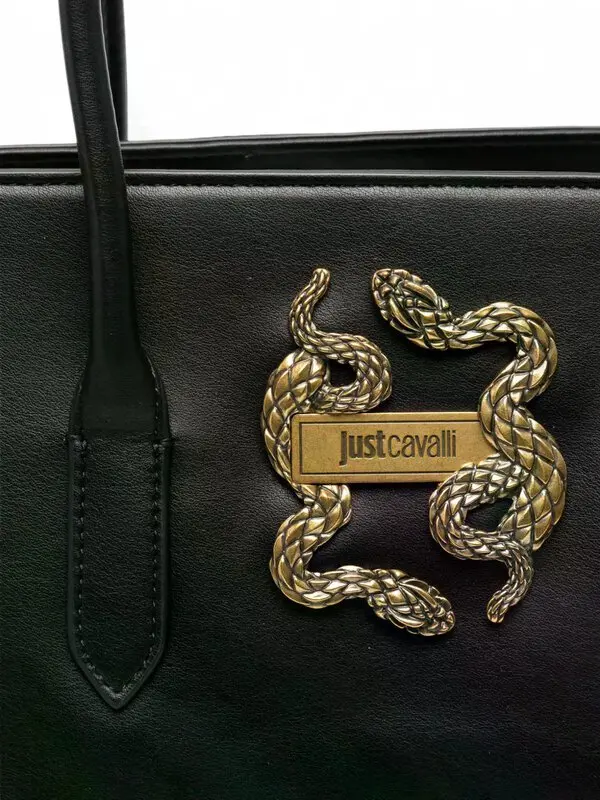 Just Cavalli Snake Plaque Tote Bag