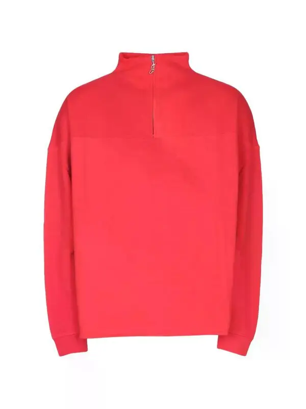 Jacquemus The Rond Carré Zipped Rollneck Sweatshirt - Red