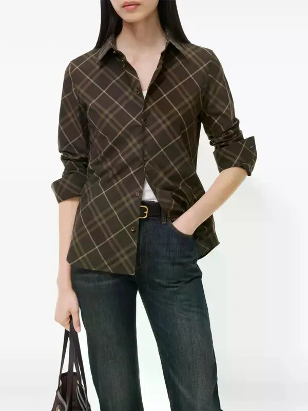 Burberry Slim Fit Check Cotton Shirt
