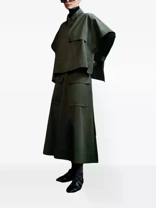 PSOPHIA Trench-style Cape - Green