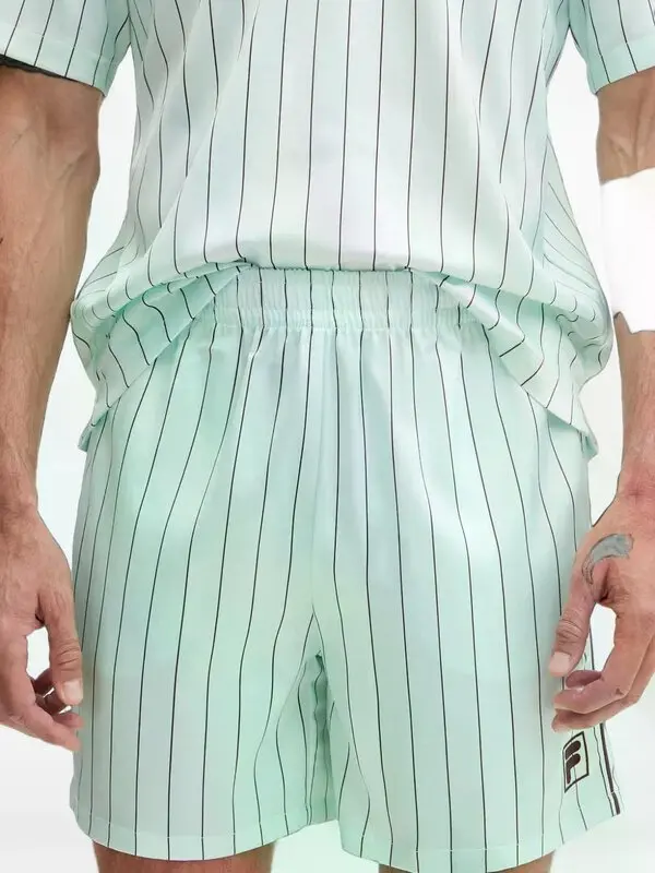 FILA Coverciano Pinstripe-print Logo-patch Shorts