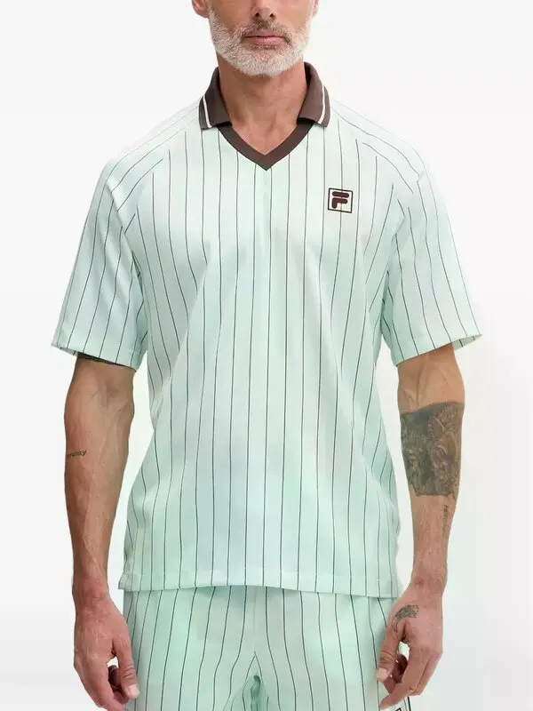 FILA Coverciano Pinstripe Print Raglan Sleeve Polo