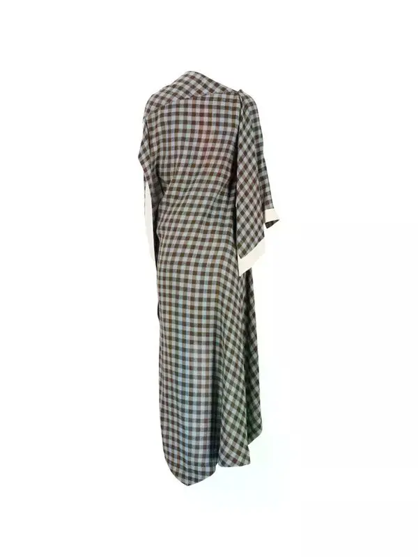 Loewe Gingham Check Asymmetric Dress