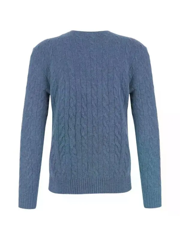 Polo Ralph Lauren Cable-knit Embroidered-logo Wool Sweater