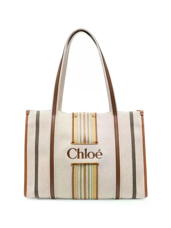 Chloé Woody Loop Printed Tote Bag - Neutrals