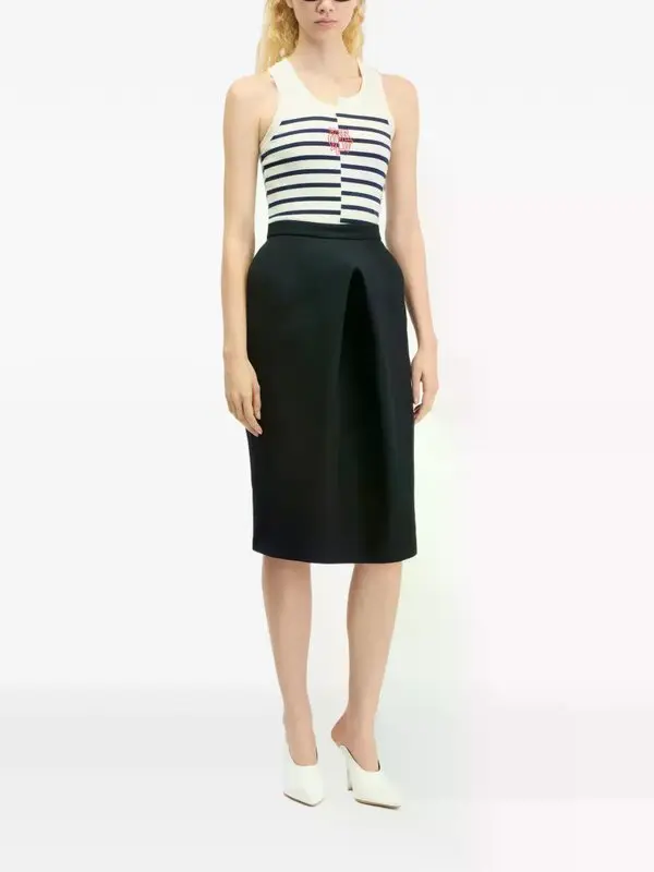 JEAN PAUL GAULTIER Asymmetric Striped Tank Top
