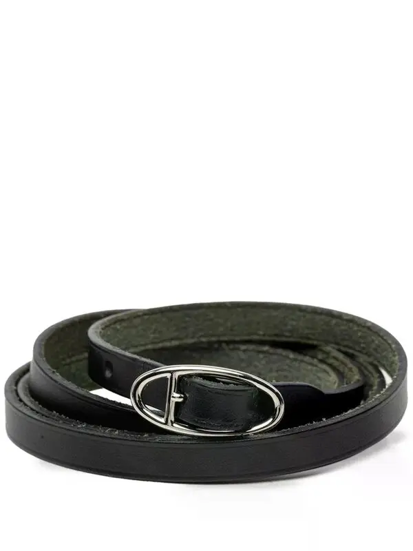 Hermès 2006 Box Calf Triple Tour Wrap Bracelet - Black