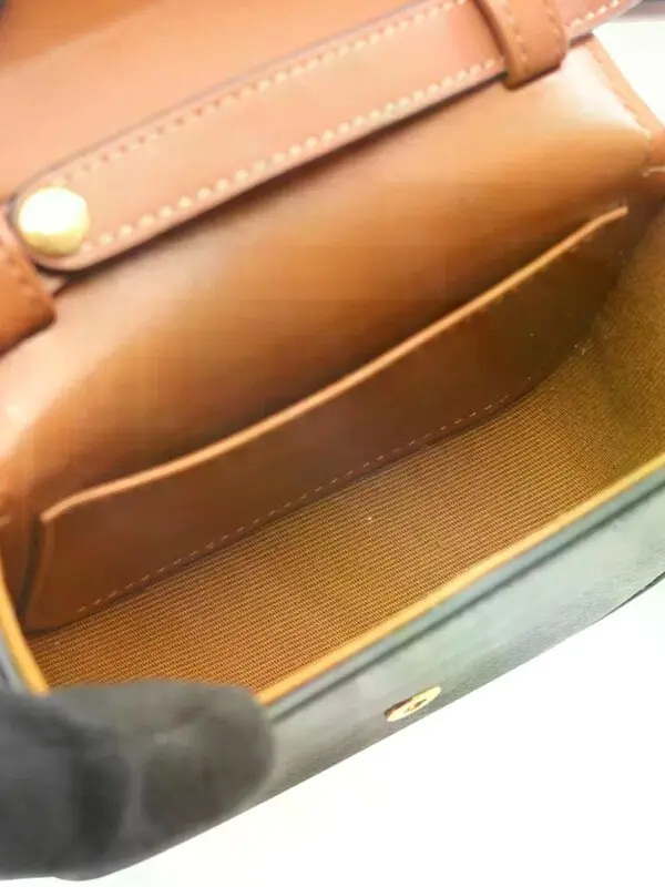 Celine Mini Triomphe Coated Canvas Claude Crossbody Bag