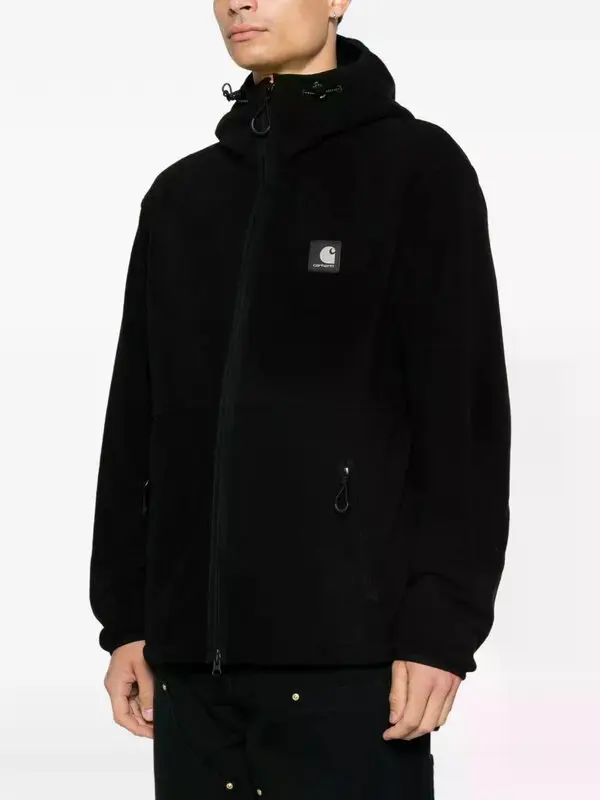 Carhartt Work In Progress Blevin Liner Hooded Jacket With Logo Patch - Black