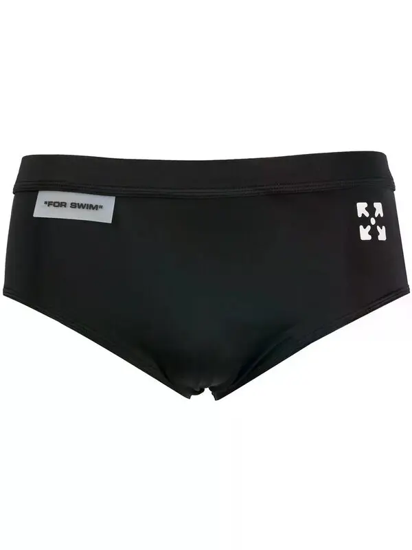 Off-White Logo Swim Briefs - Black