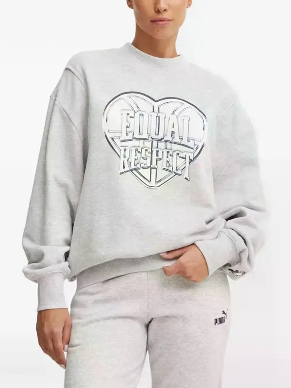 PUMA Graphic-print Drop-shoulder Sweatshirt - Grey