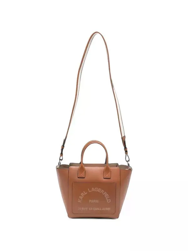 Karl Lagerfeld Small K/daily Leather Tote Bag - Brown