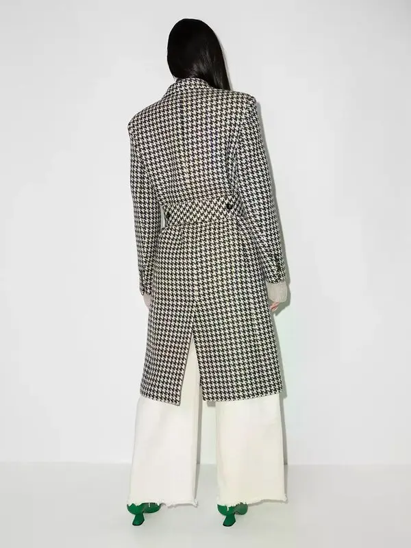 Stella McCartney Houndstooth-pattern Double-breasted Coat