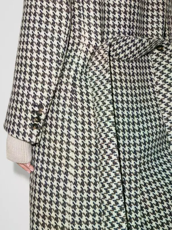 Stella McCartney Houndstooth-pattern Double-breasted Coat