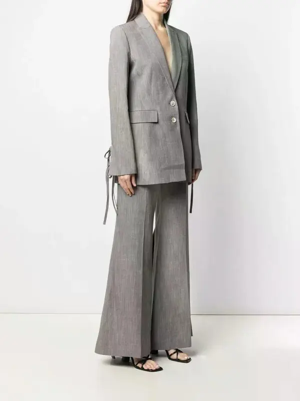Off-White Rear Logo Print Fitted Blazer