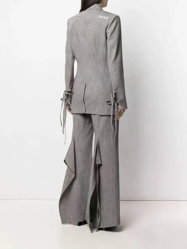 Off-White Rear Logo Print Fitted Blazer