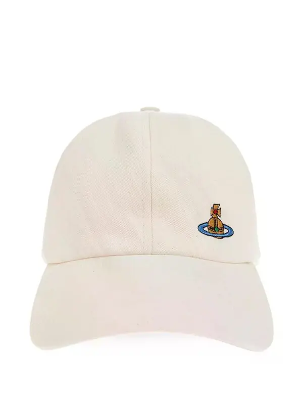 VIVIENNE WESTWOOD Orb-embroidered Baseball Cap - Neutrals