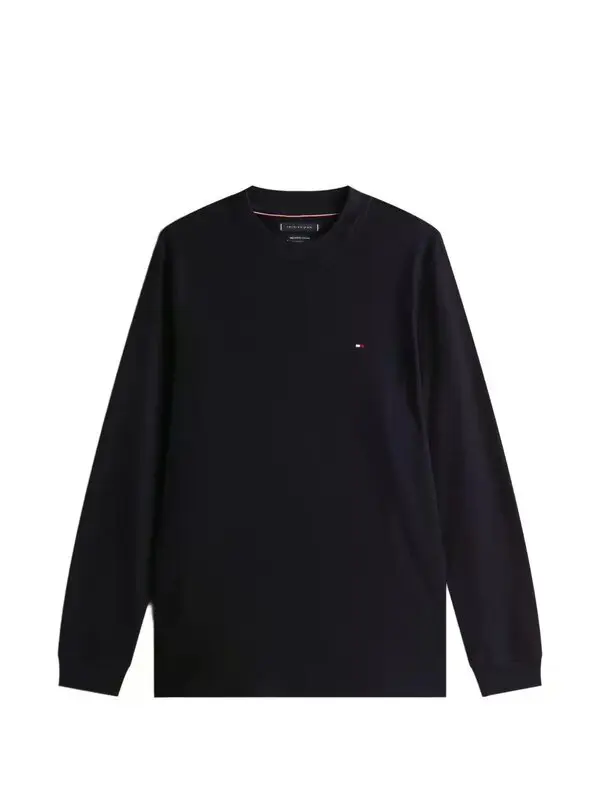 Tommy Hilfiger Logo-embroidered Crew-neck Sweater - Blue