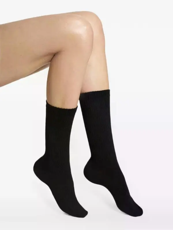 Wolford Logo-print Ribbed Socks