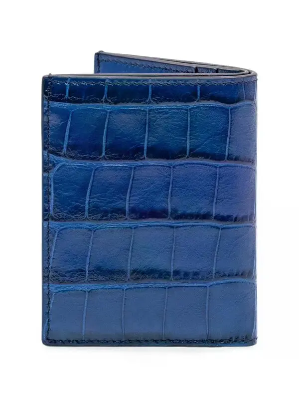 TOM FORD Crocodile-effect Folding Card Holder