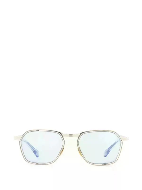 JACQUES MARIE MAGE Beckett Geometric Frame Sunglasses - Silver