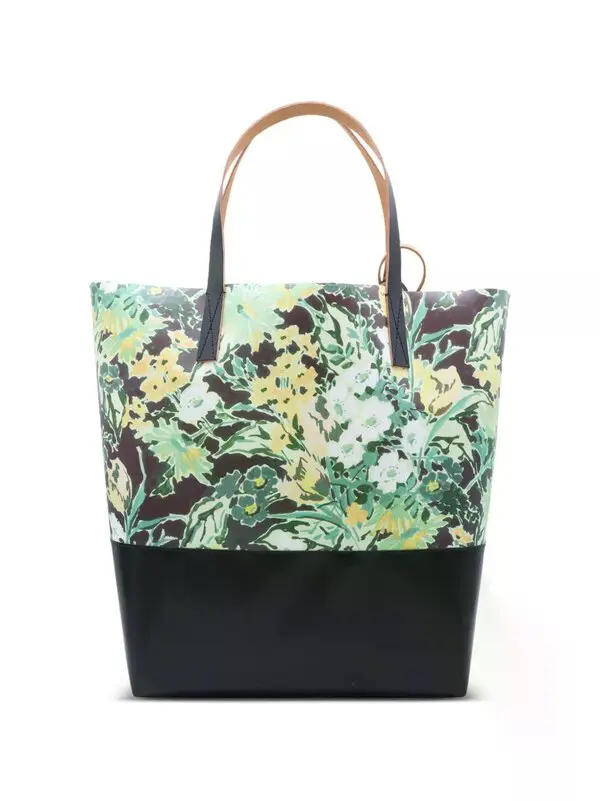 Marni Floral-print Logo Tote Bag
